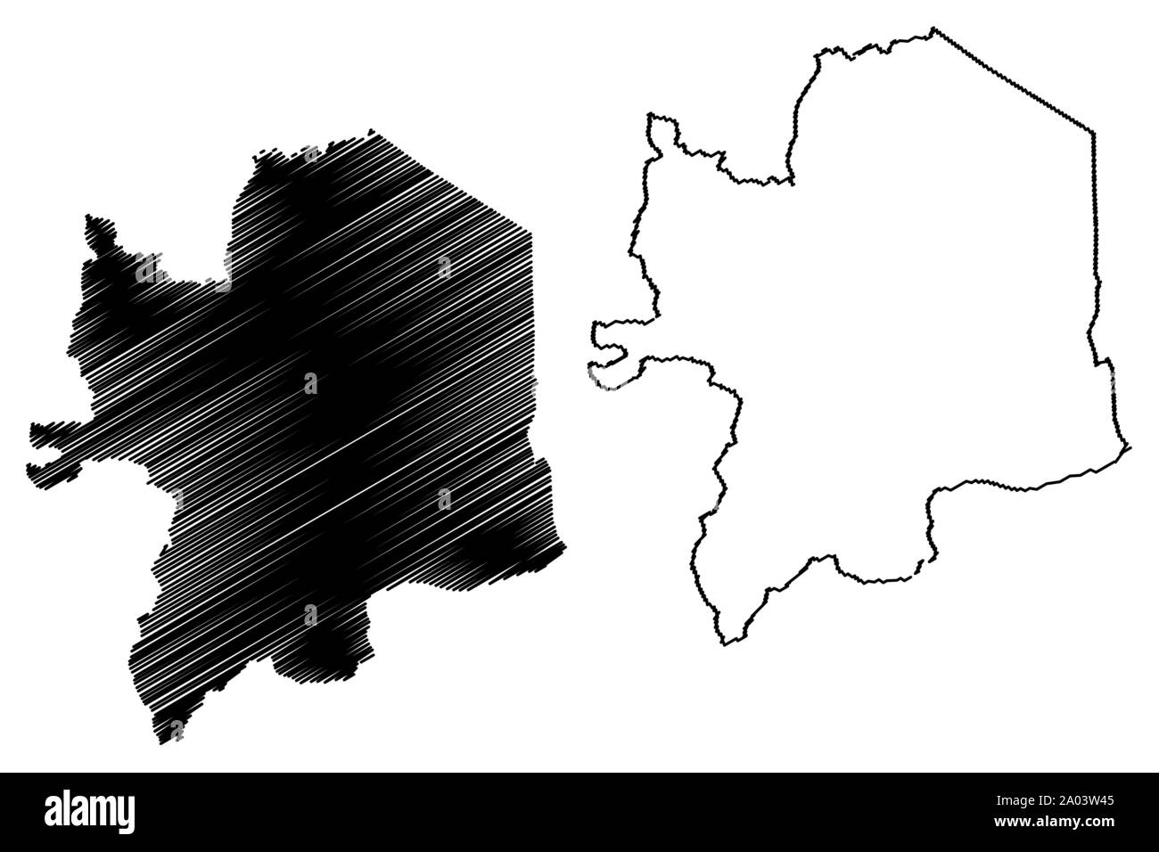 Kara Region (Togolese Republic, Regions of Togo) map vector ...