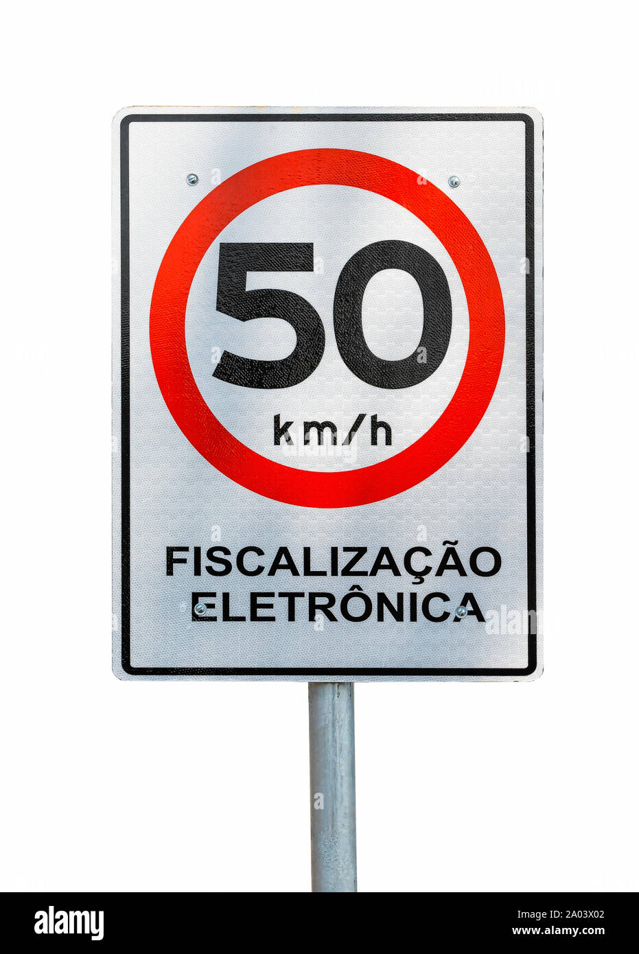 Traffic sign: Brazilian electronic traffic control sign board. Speed ...