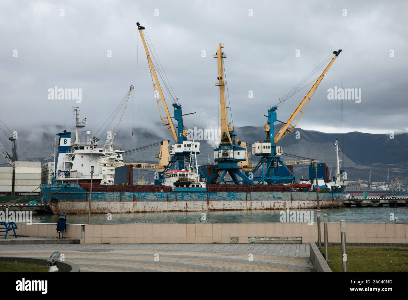 Novorossiysk Commercial Sea Port Stock Photo - Alamy