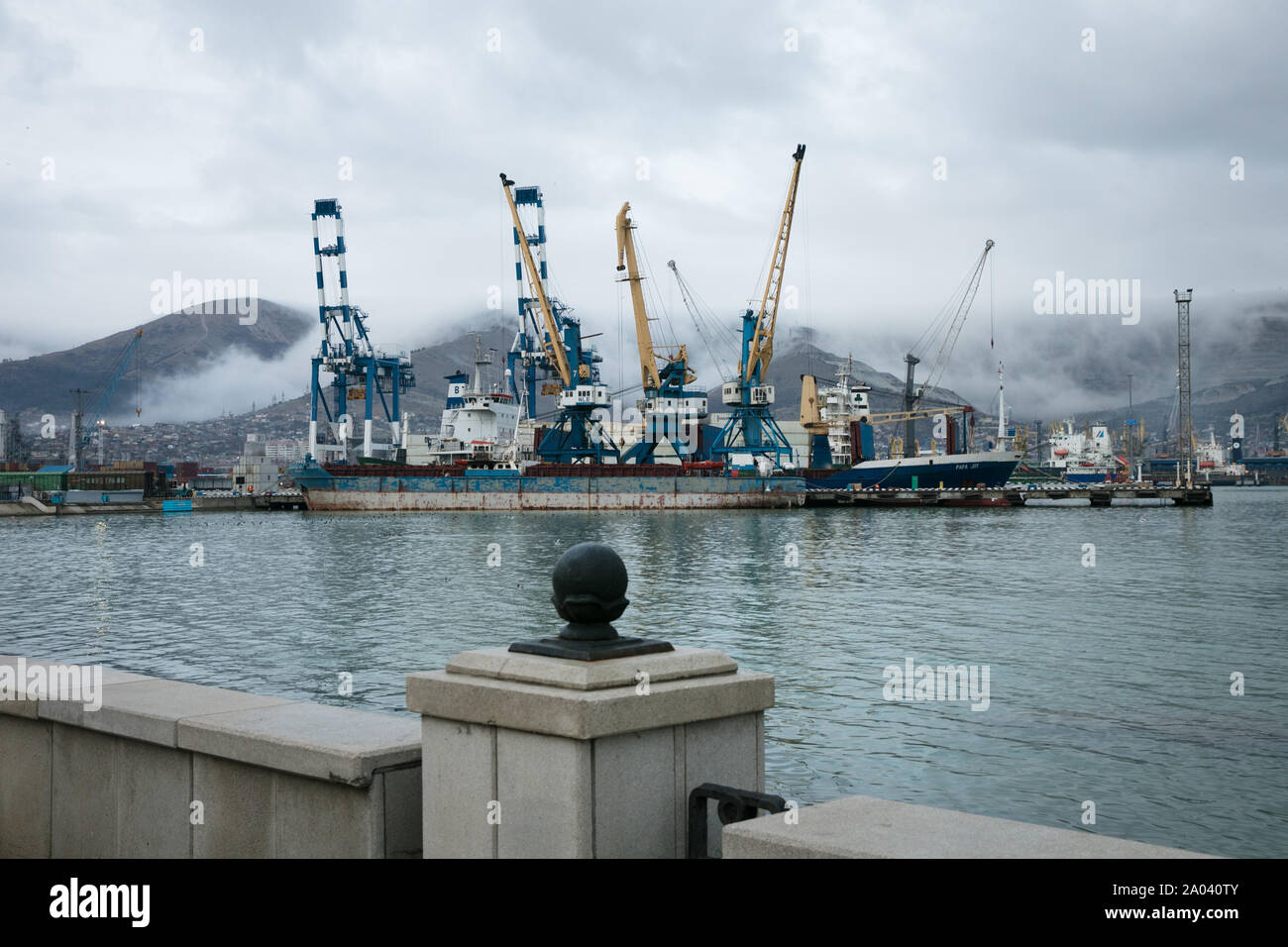 Novorossiysk Commercial Sea Port Stock Photo - Alamy