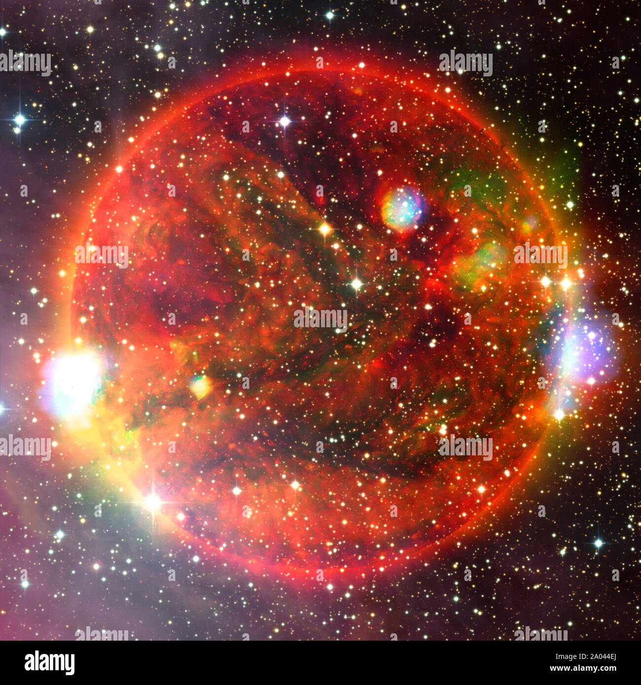 Extremely hot star. Liquid plasma. Cosmic art. Elements of this image ...