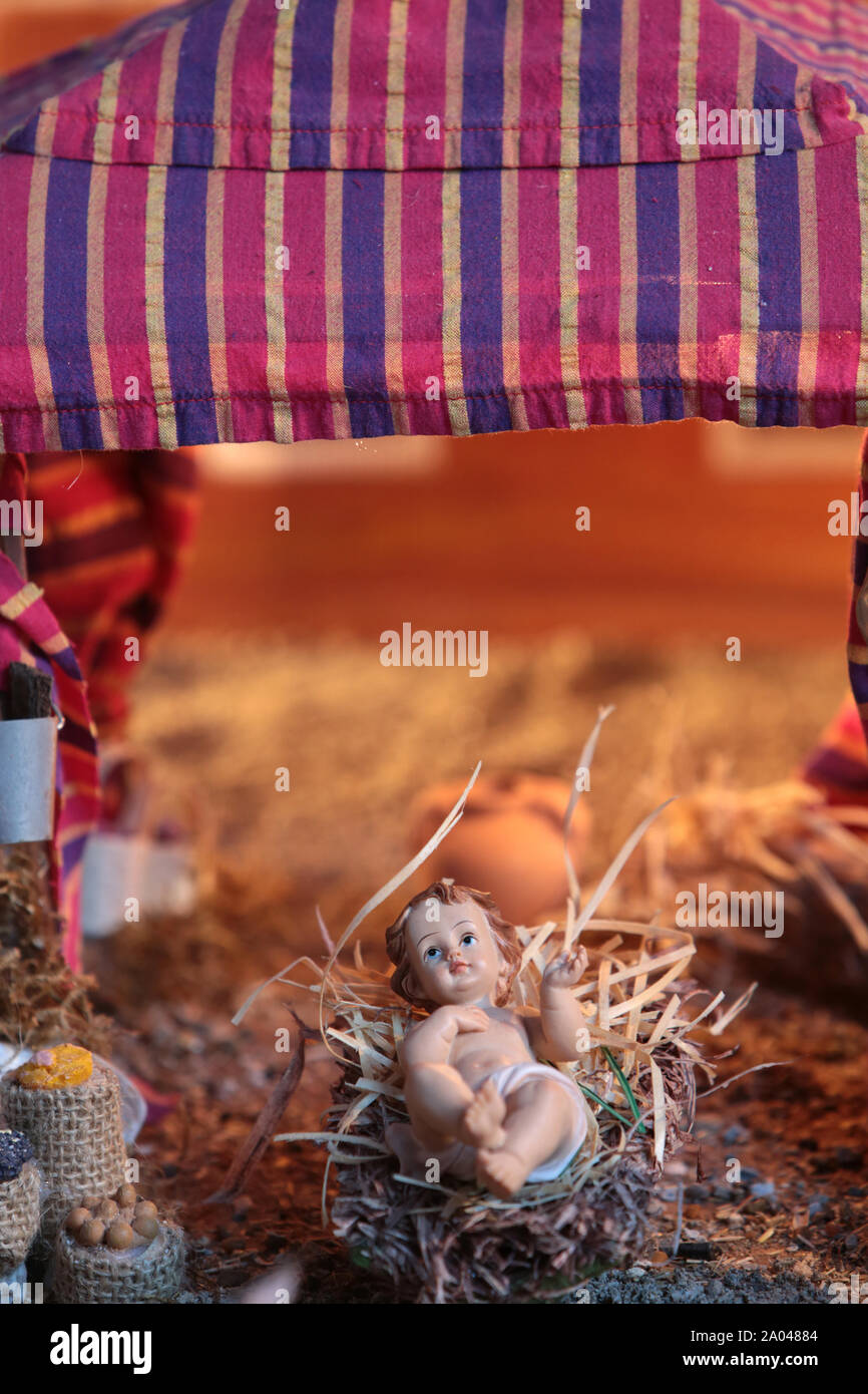 Jésus Christ Enfant. Crèche Stock Photo - Alamy
