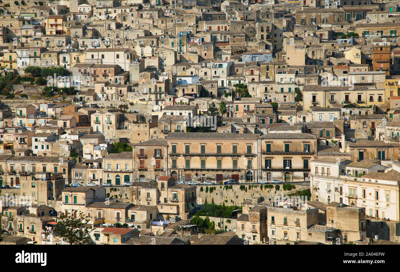 Background of houses of Modica, Sicily Stock Photo - Alamy