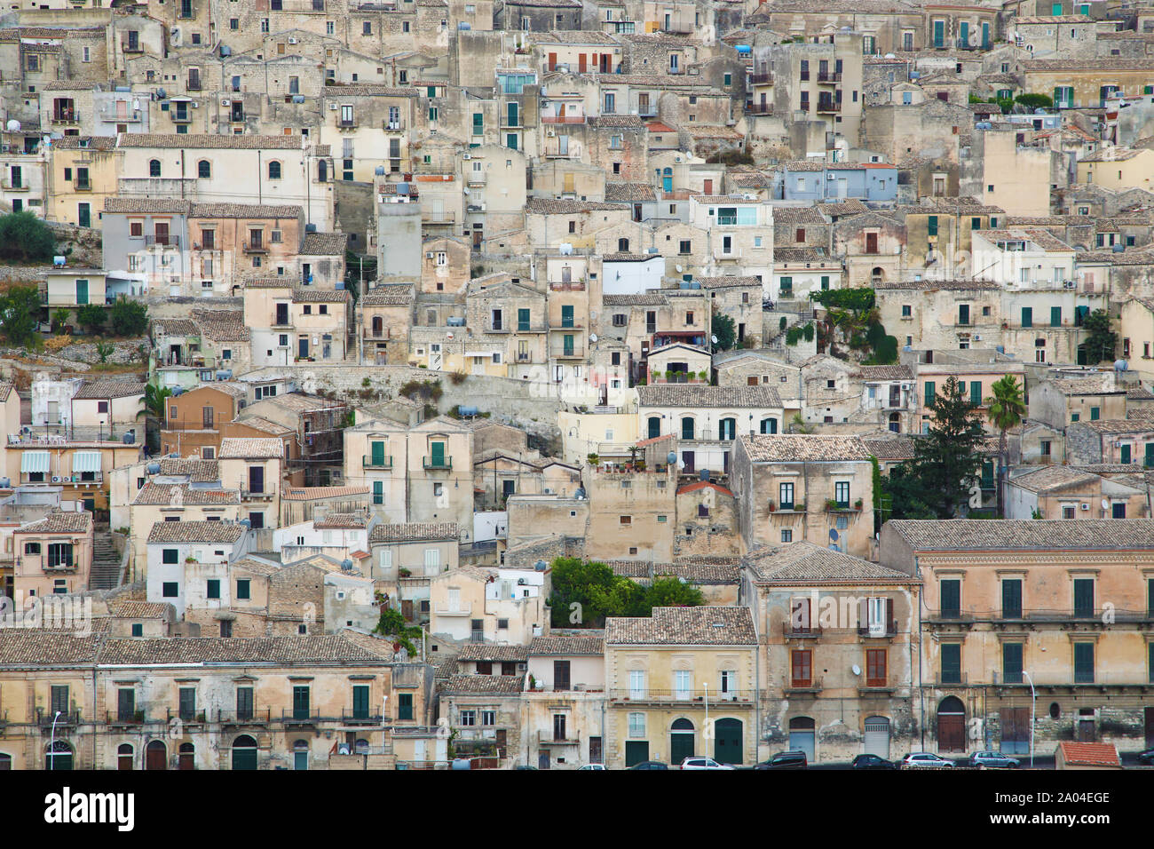 Background of old houses of Modica, Sicily Stock Photo - Alamy