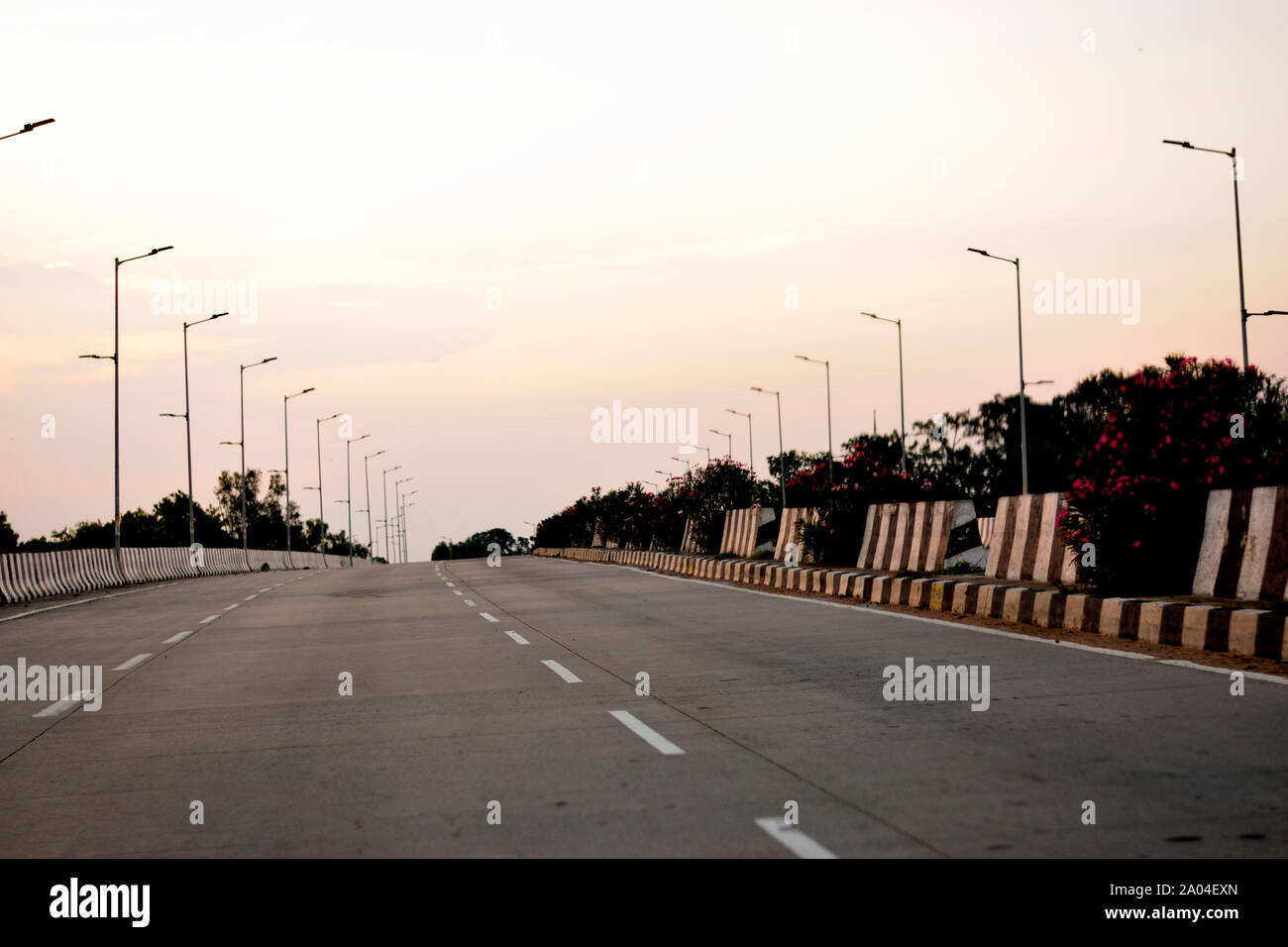 new state of art flyover bridge having lights used to bypass the ...