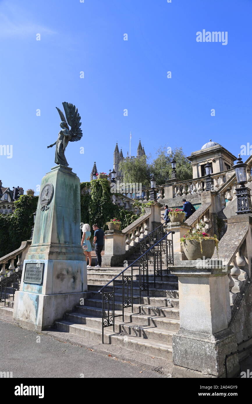 King Edward VII Memorial, Parade Gardens, Bath, Somerset, England ...