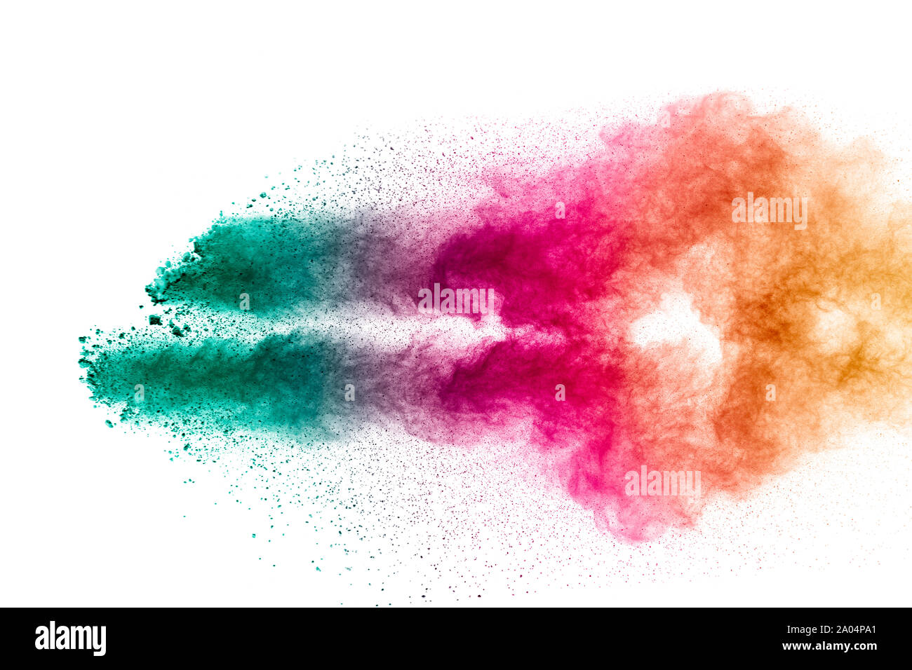 Colorful background of pastel powder explosion.Multi colored dust ...