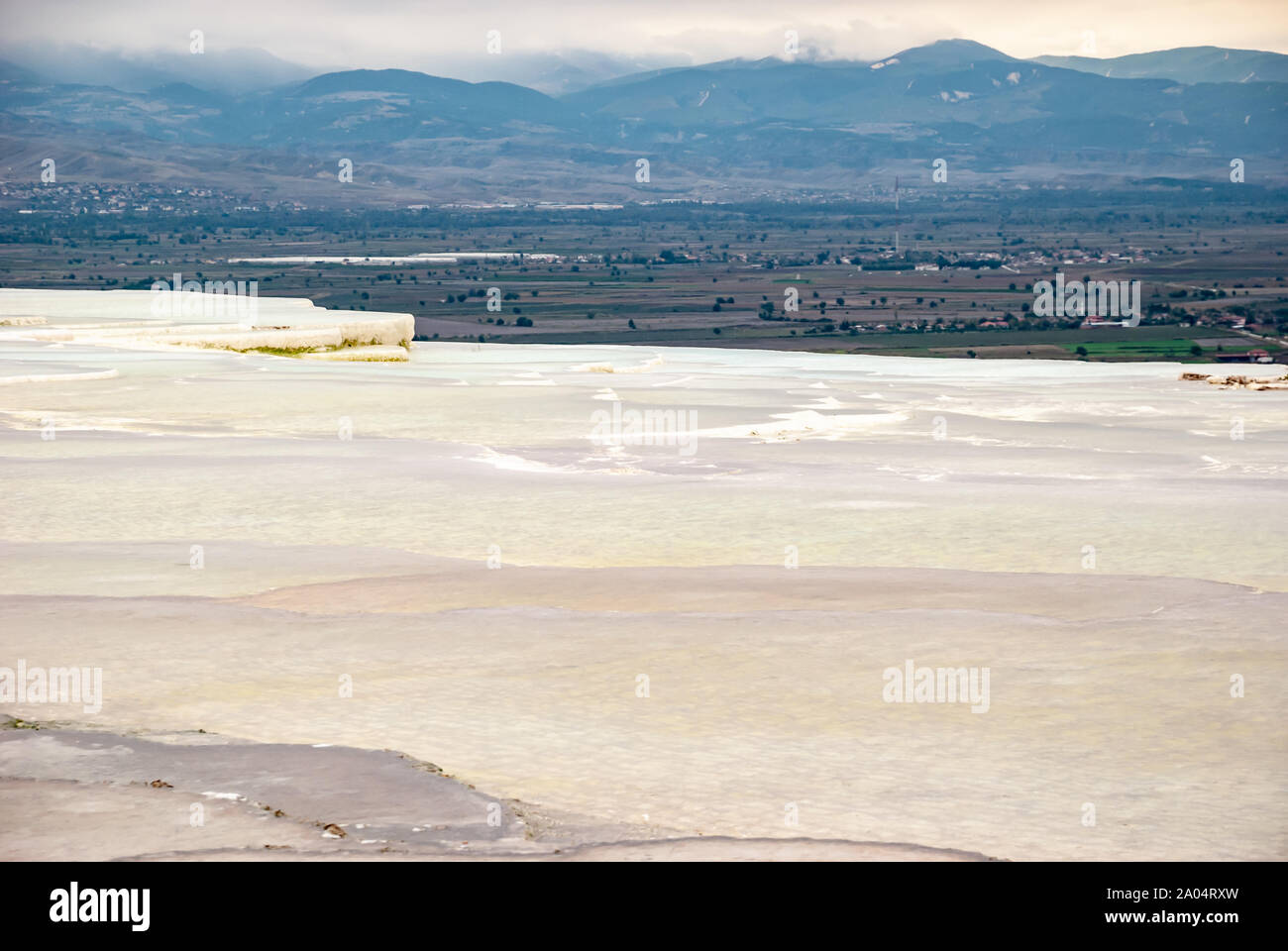 The travertine hot pools of Pamukkale, Denizli, Turkey Stock Photo - Alamy