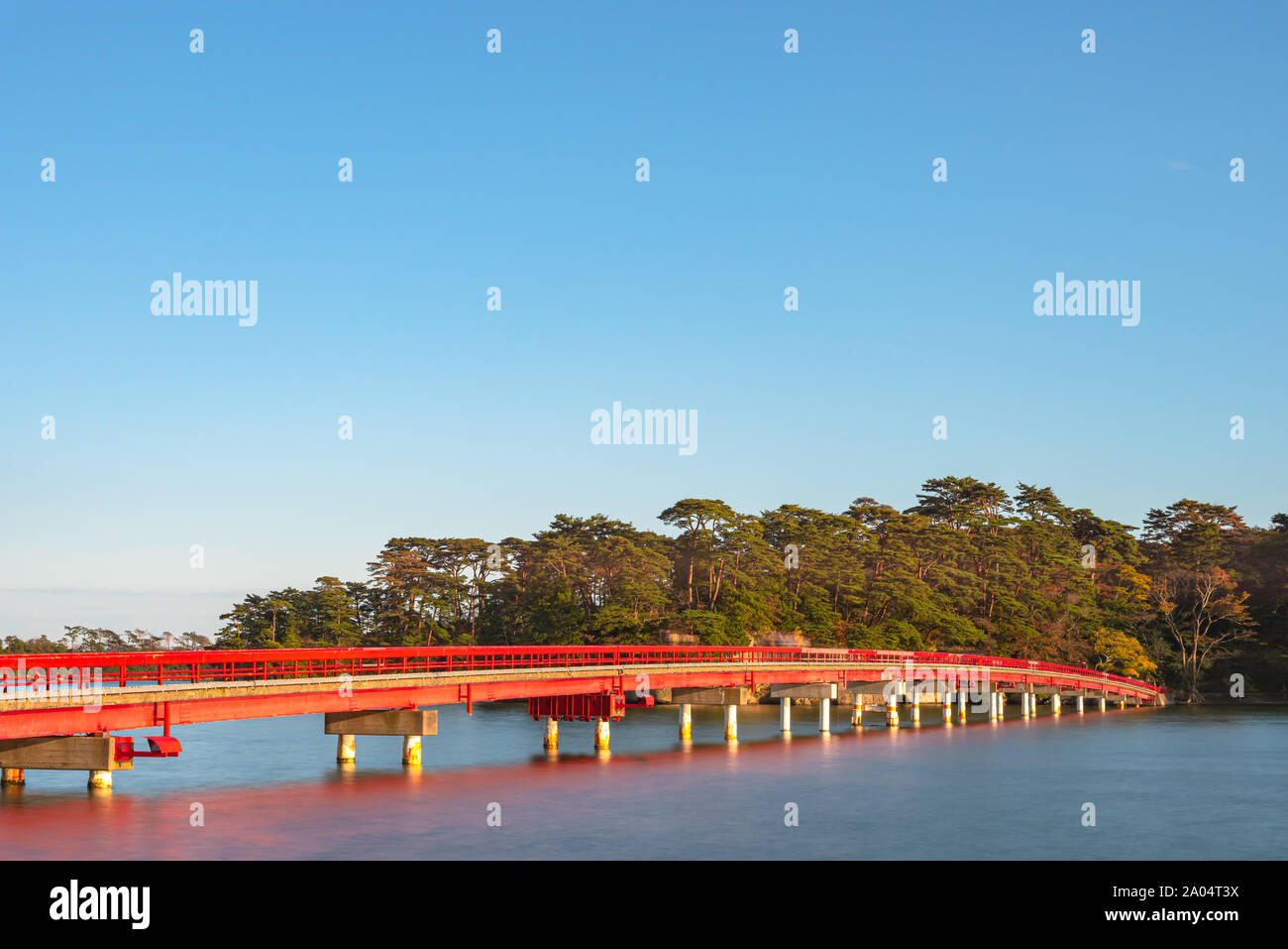 Fukuura Island with Fukuura Bridge in the famous Matsushima Bay ...