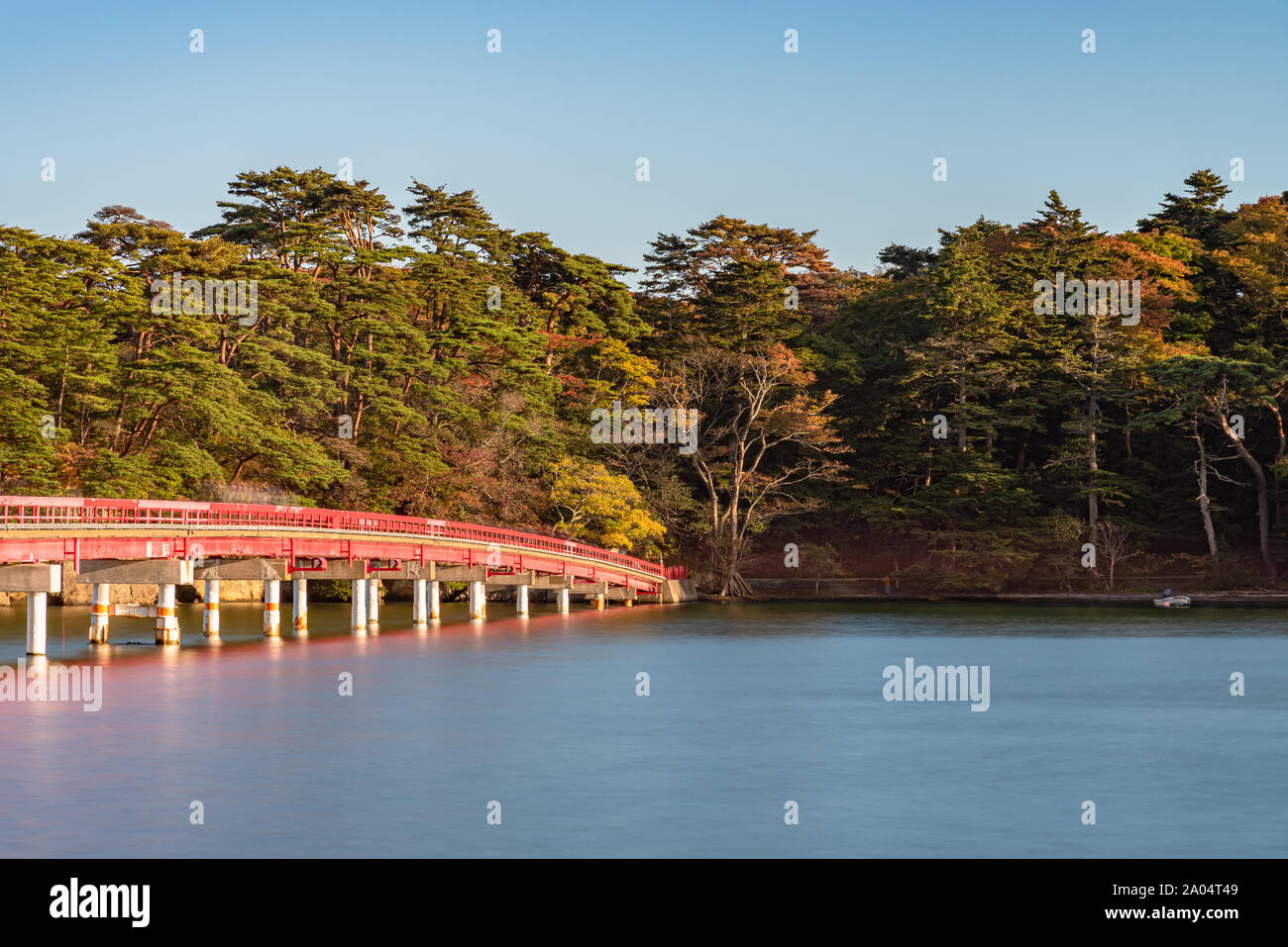 Fukuura Island with Fukuura Bridge in the famous Matsushima Bay ...