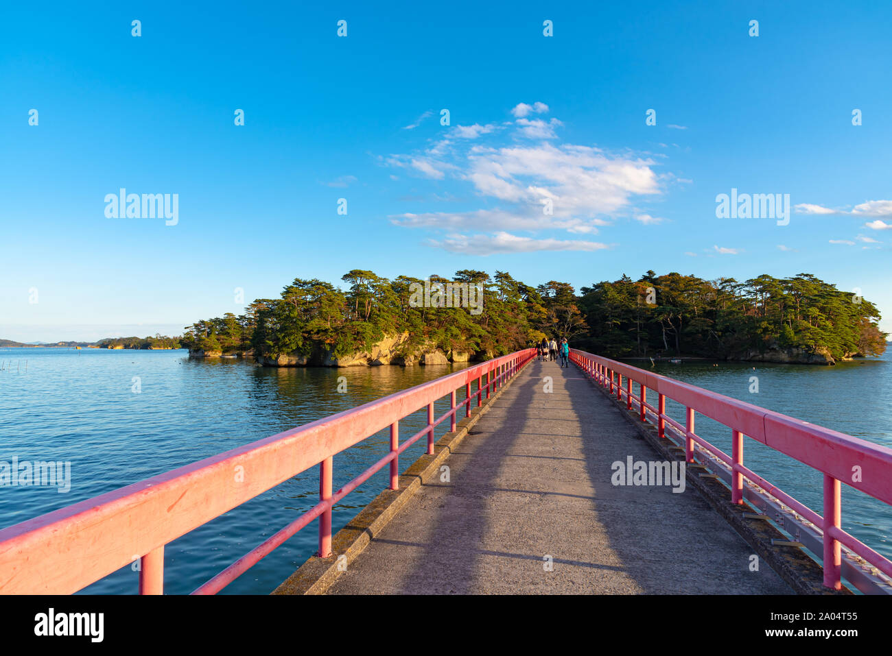 Fukuura Island with Fukuura Bridge in the famous Matsushima Bay ...