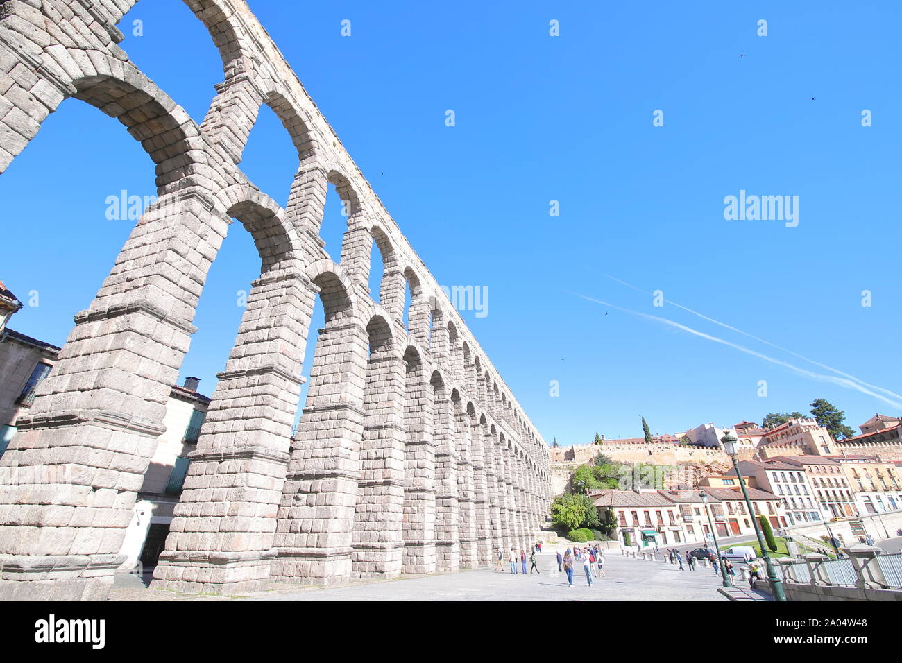 Aqueduct historical architecture Roman ruin Segovia Spain Stock Photo ...