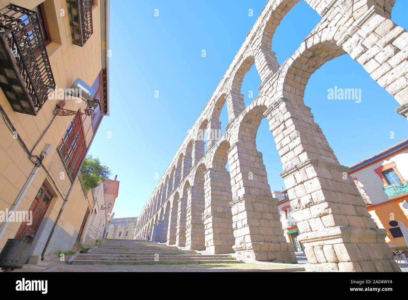 Aqueduct historical architecture Roman ruin Segovia Spain Stock Photo ...