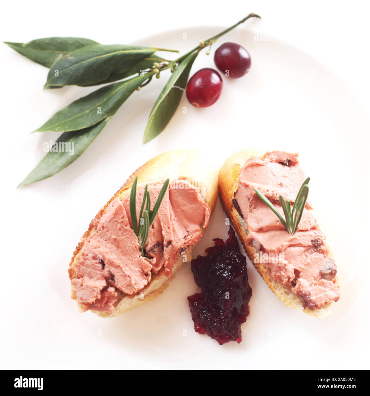 Canapes With Liver Pate Stock Photo - Alamy