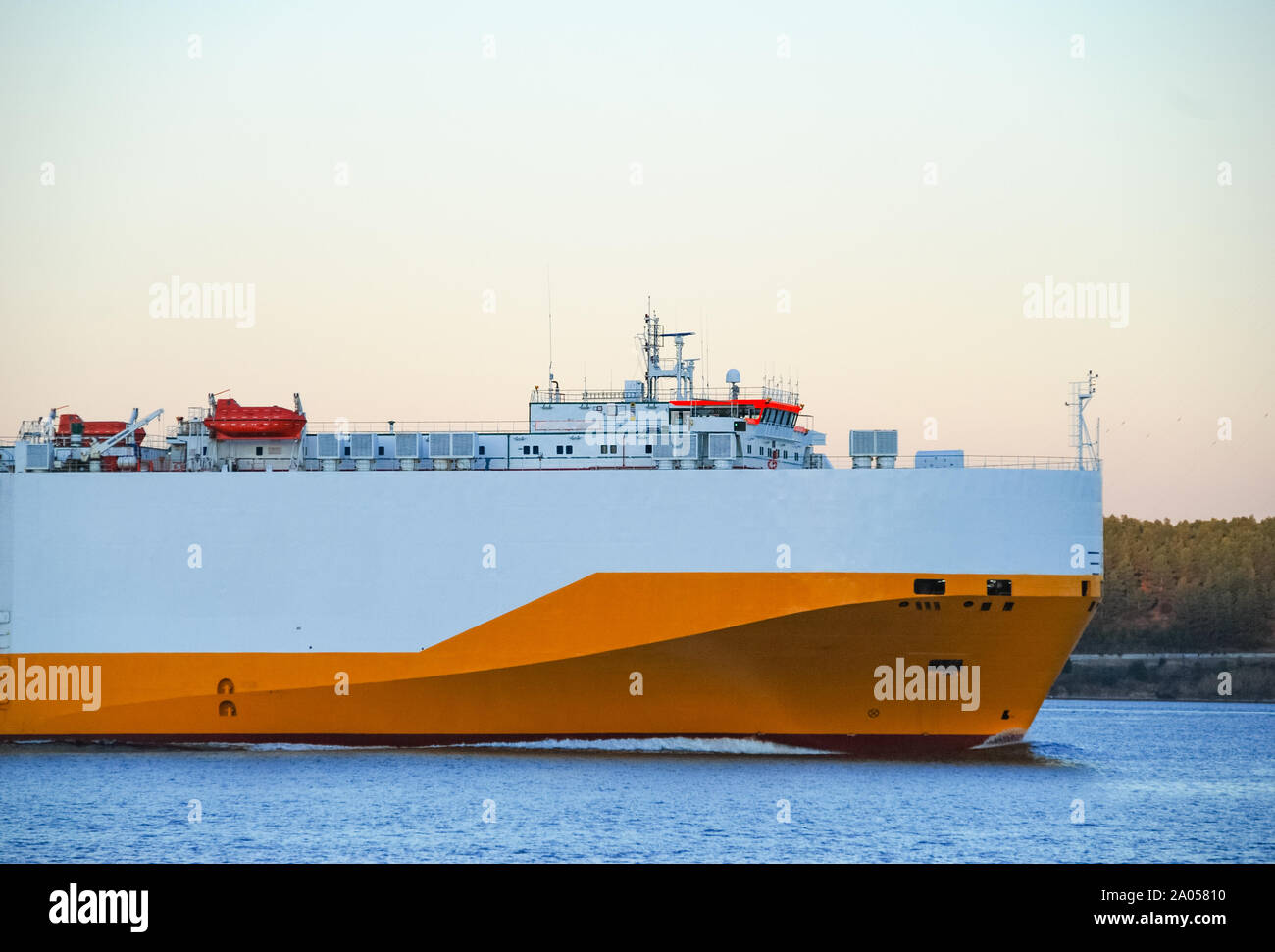 Cargo ship sailing in the sea. Logistic transportation of ship sailing ...