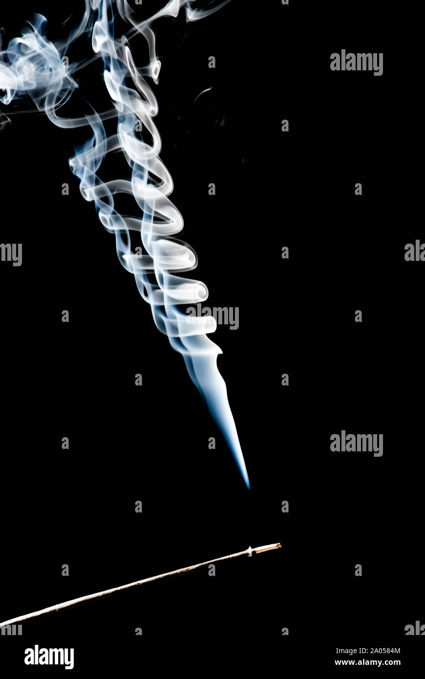 Abstract smoke from aromatic sticks on black background Stock Photo - Alamy