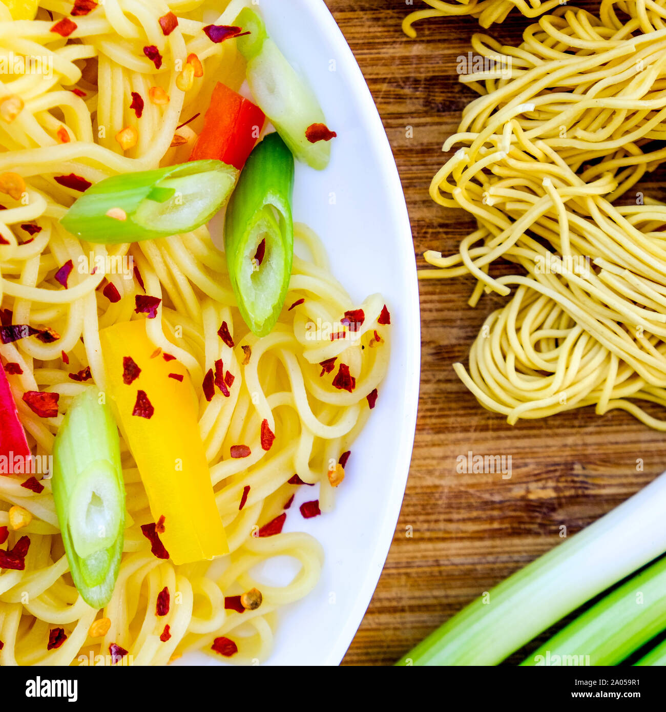 Red noodle hi-res stock photography and images - Alamy