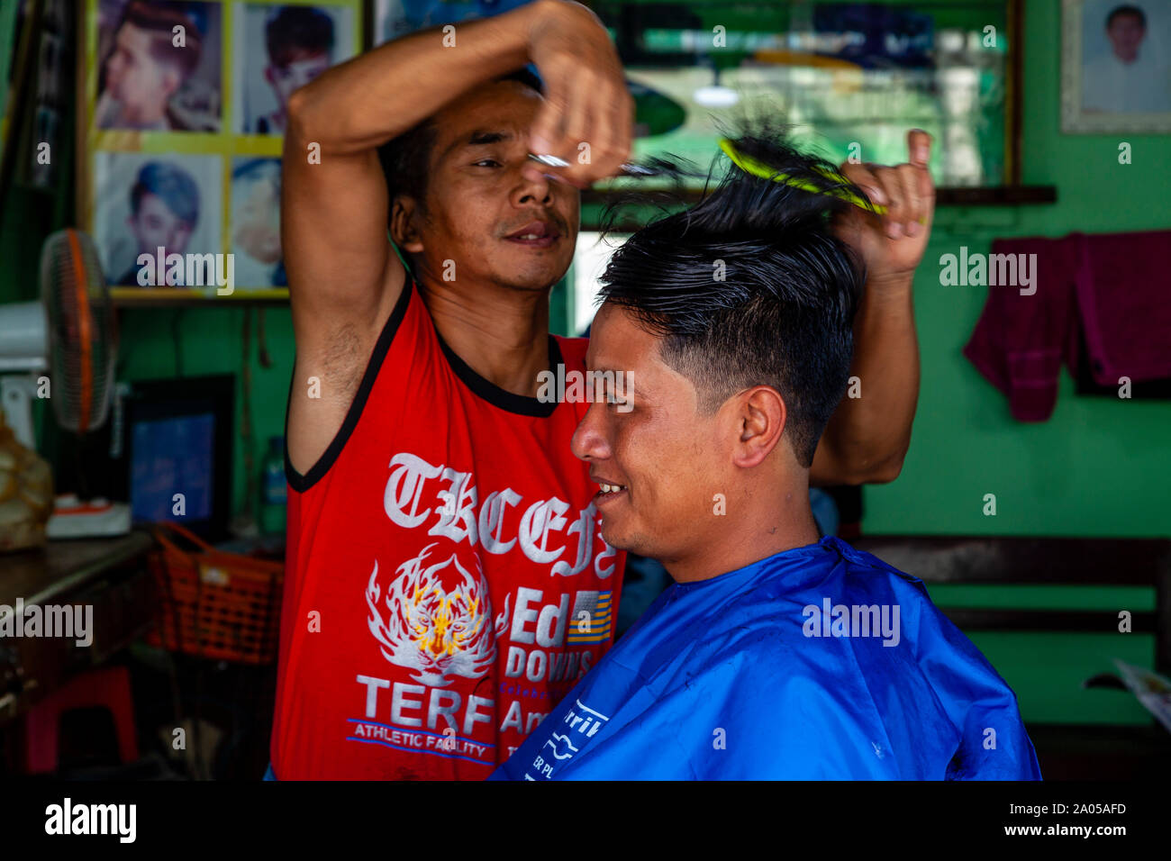Burmese haircut hi-res stock photography and images - Alamy