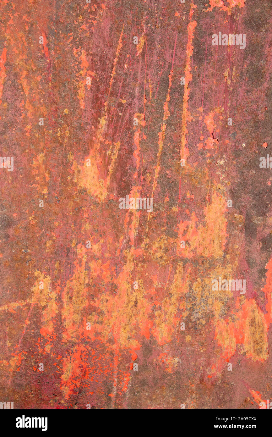 Colours of peeling paint and rust Stock Photo - Alamy