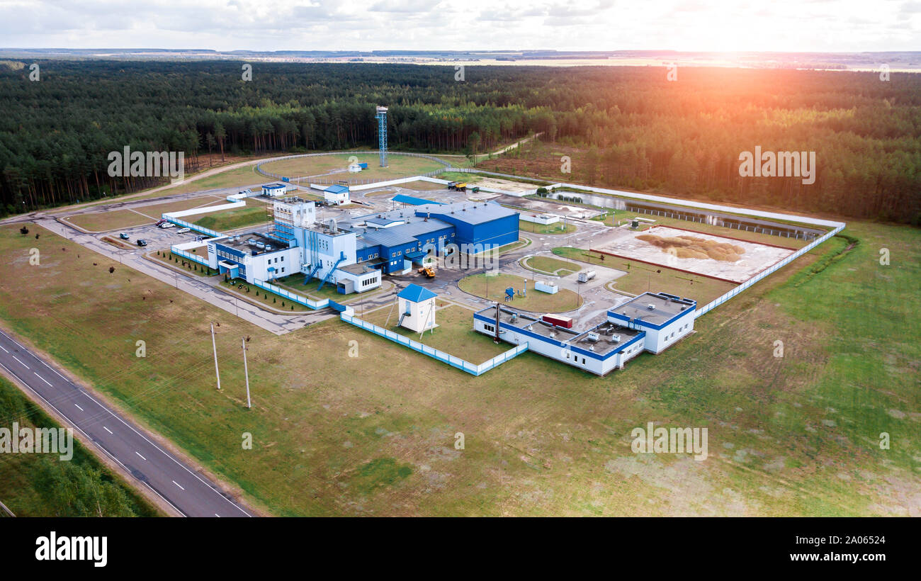 potato processing factory aerial view from a drone Stock Photo - Alamy