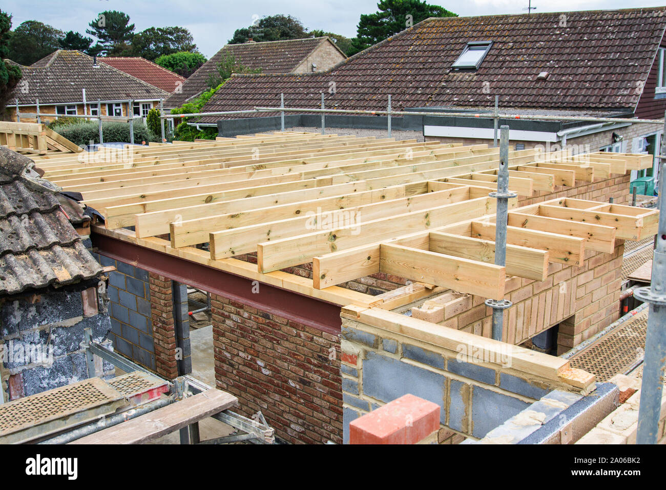 Renovation projects. Building of extension of the existing house ...