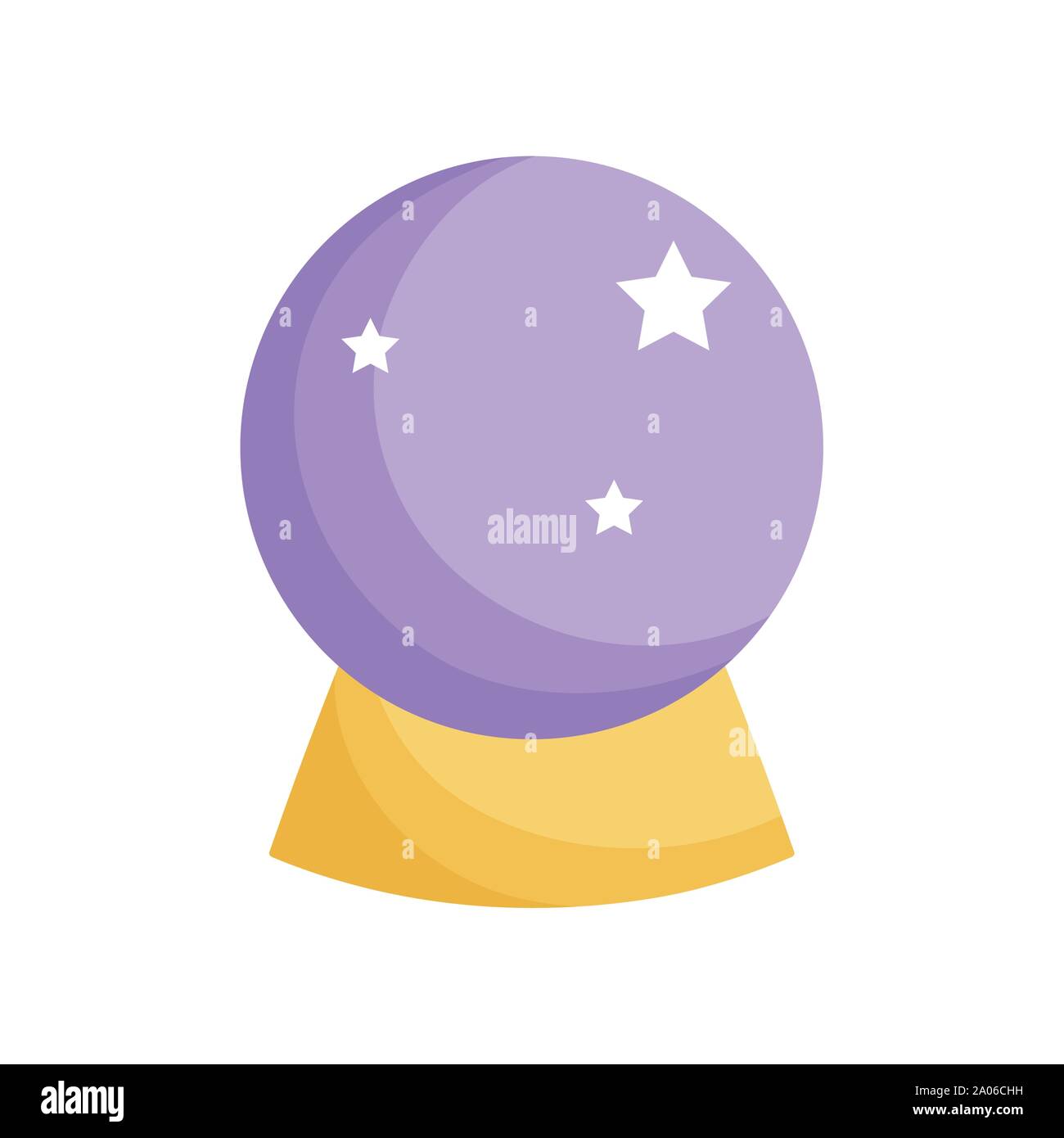 crystal ball icon trick or treat happy halloween vector illustration ...