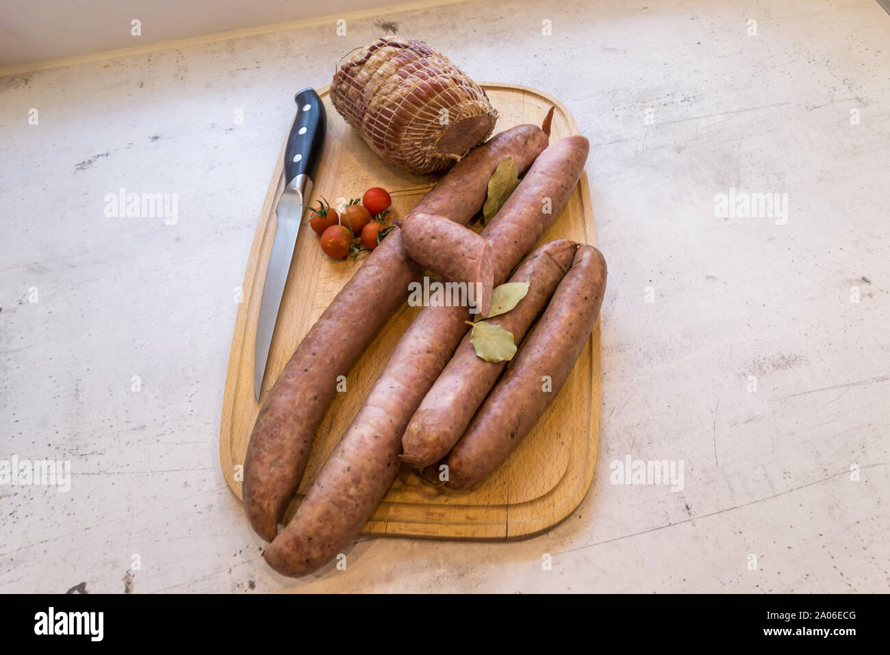 A board full of Polish home-made cold cuts Stock Photo - Alamy