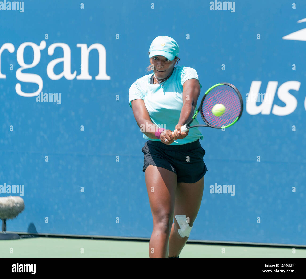 New York, NY - August 20, 2019: Hailey Baptiste (USA) in action during ...