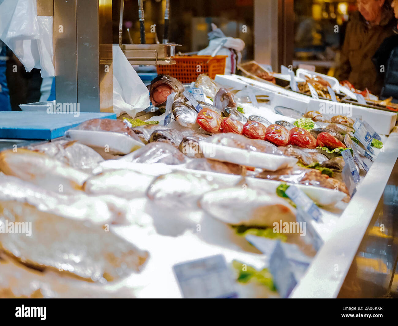 Fish in the market Stock Photo - Alamy