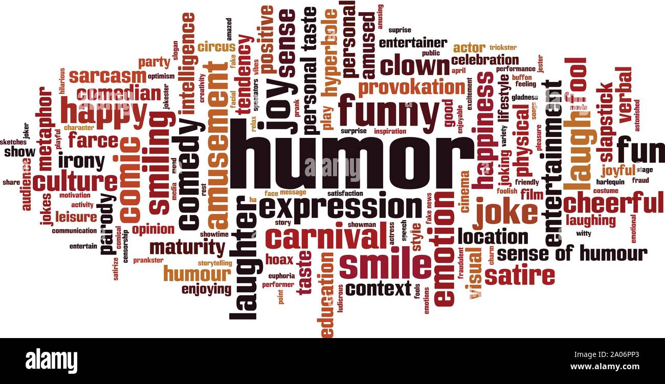 Humor word cloud concept. Collage made of words about humor. Vector ...