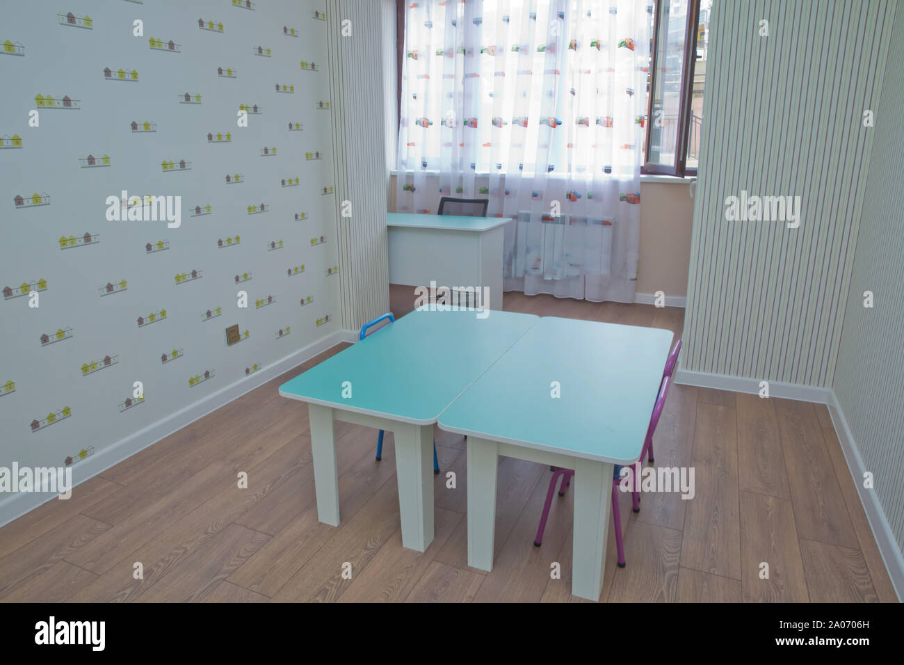 child development center room and desk . Kindergarten preschool ...