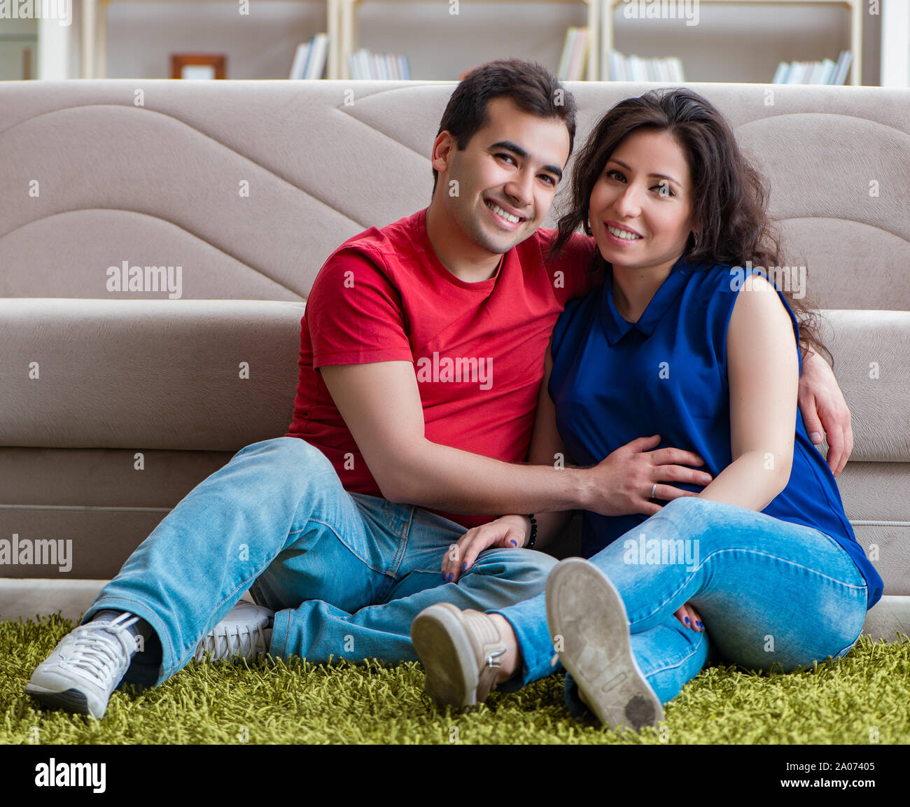 The young couple family expecting a baby Stock Photo - Alamy