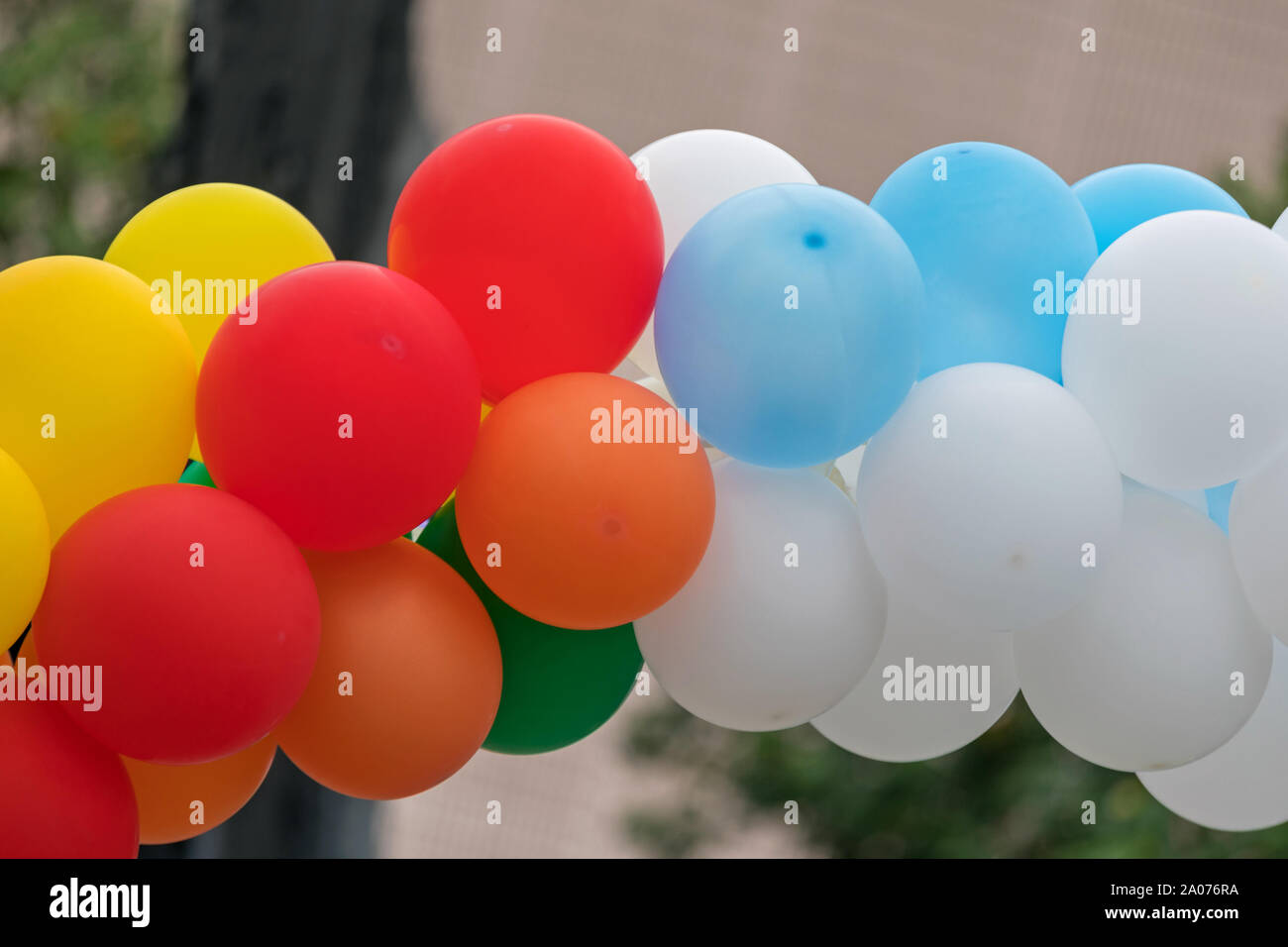 Colourful Latex Balloons Party Decoration Stock Photo - Alamy