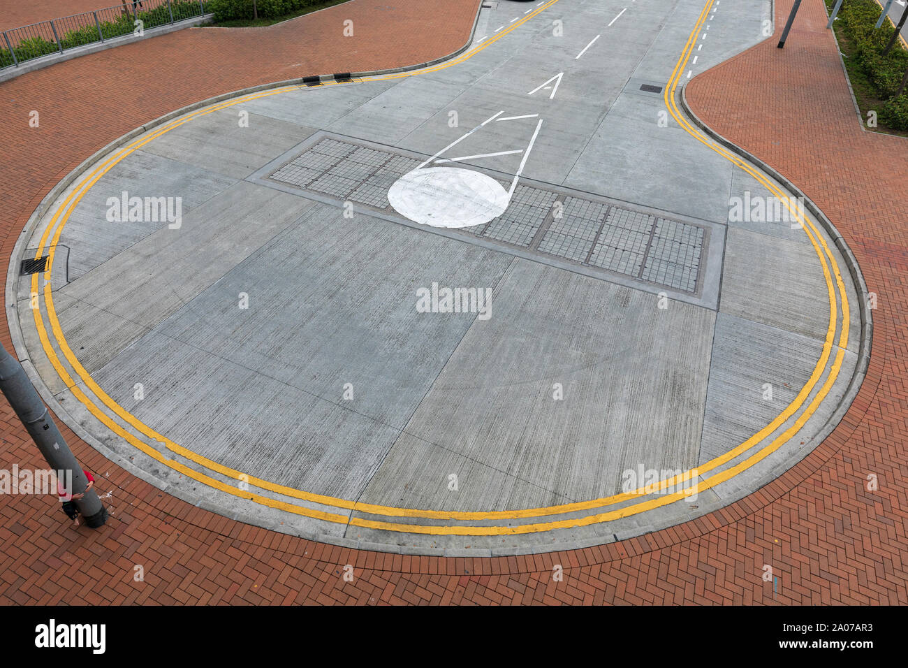 Turnaround for Buses Public Transport Roundabout Street Stock Photo - Alamy