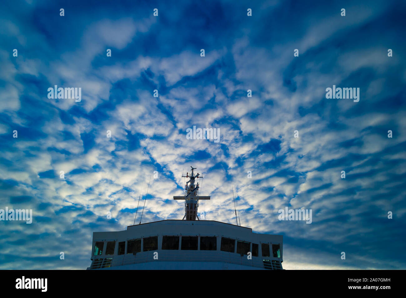 Close up of a ship bridge in the Arctic Circle, Barentsoya, Svalbard ...