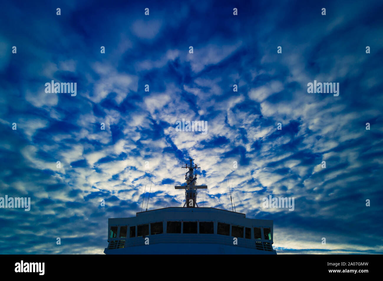Close up of a ship bridge in the Arctic Circle, Barentsoya, Svalbard ...