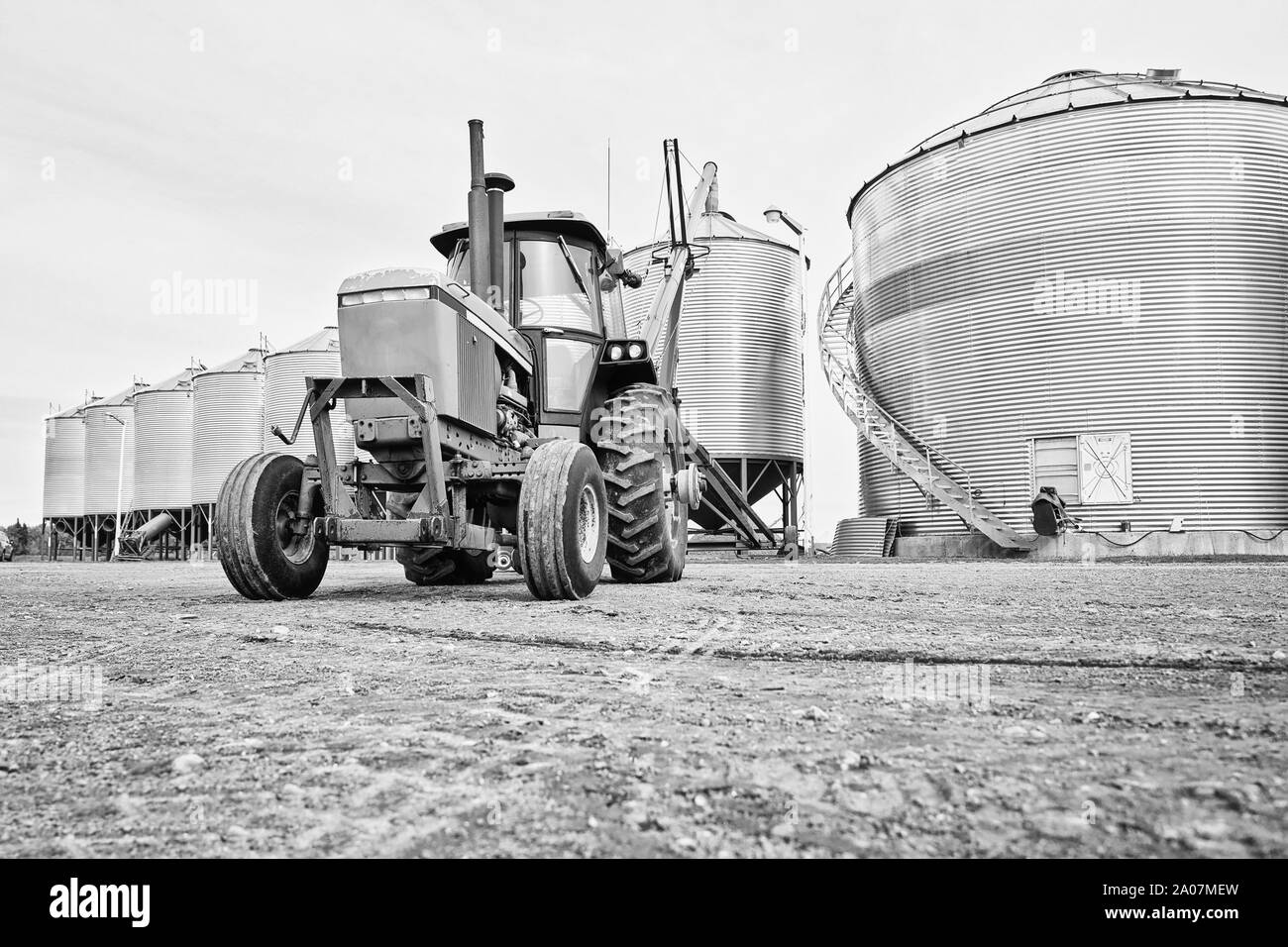 Agriculture growth farm rural scene crop transportation Black and White ...