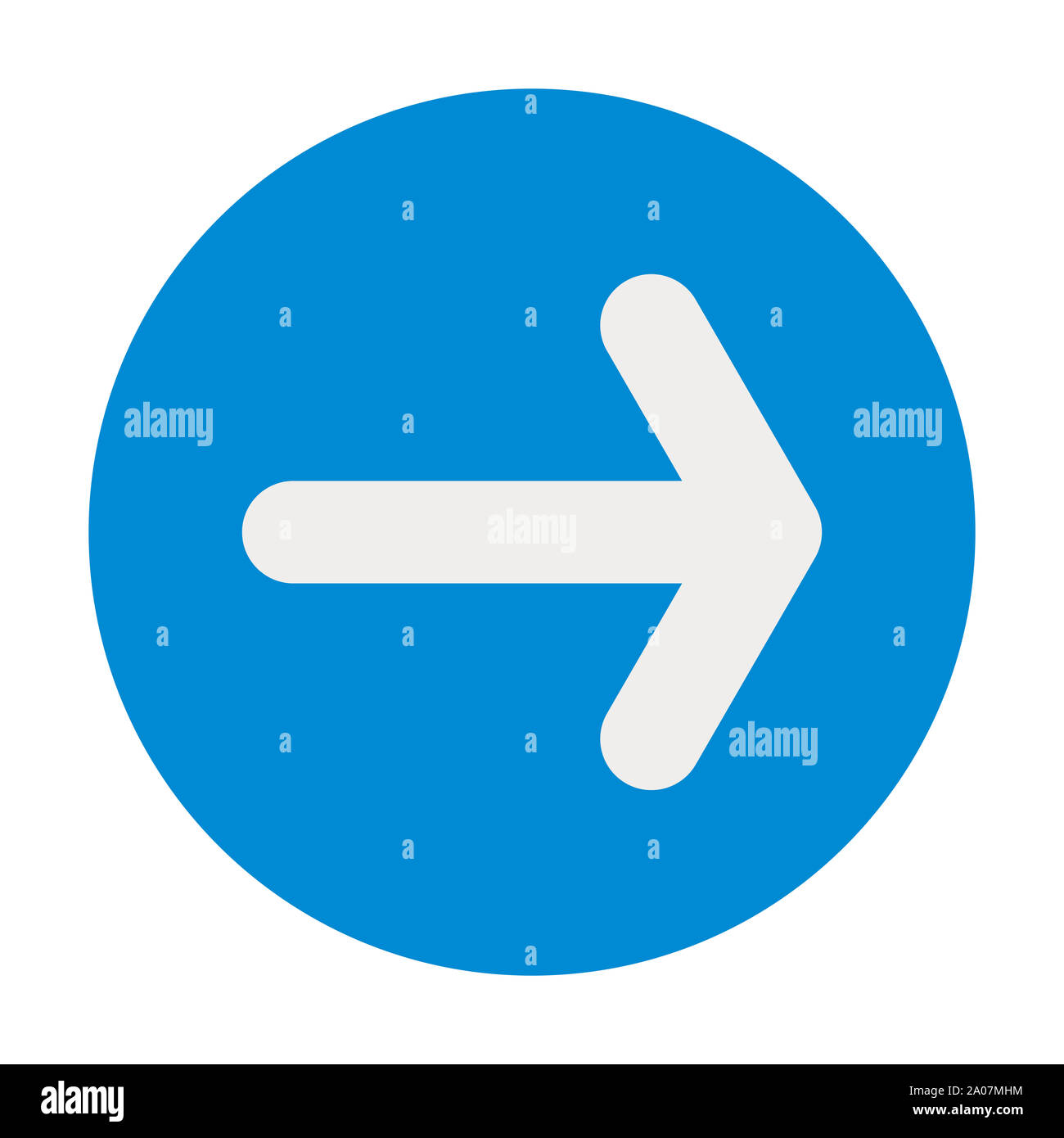 Right arrow icon vector circle background, pointing towards right Stock ...