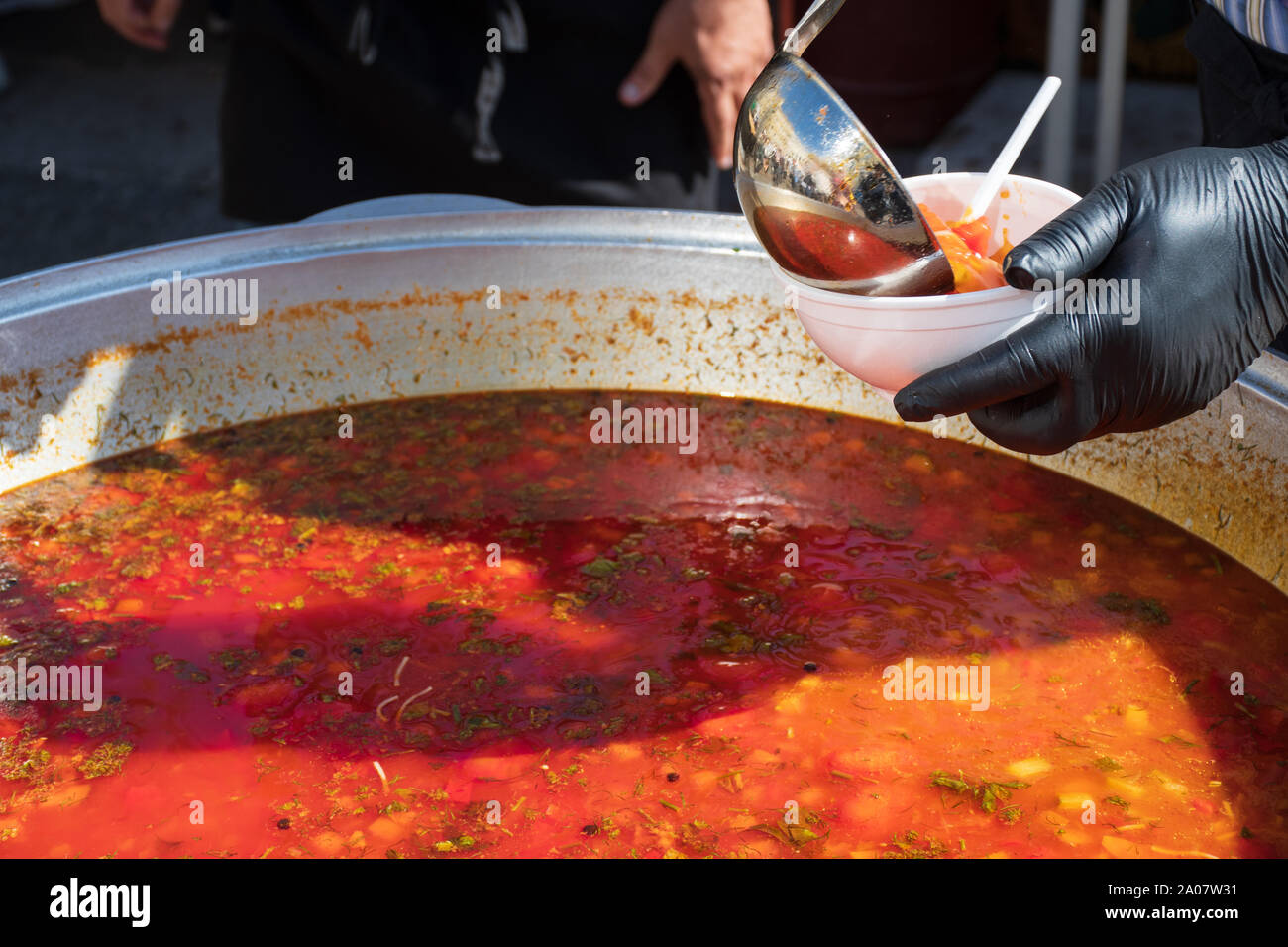 Tatar cuisine. Sulpa, broth used as the soup base with meat, chicken ...