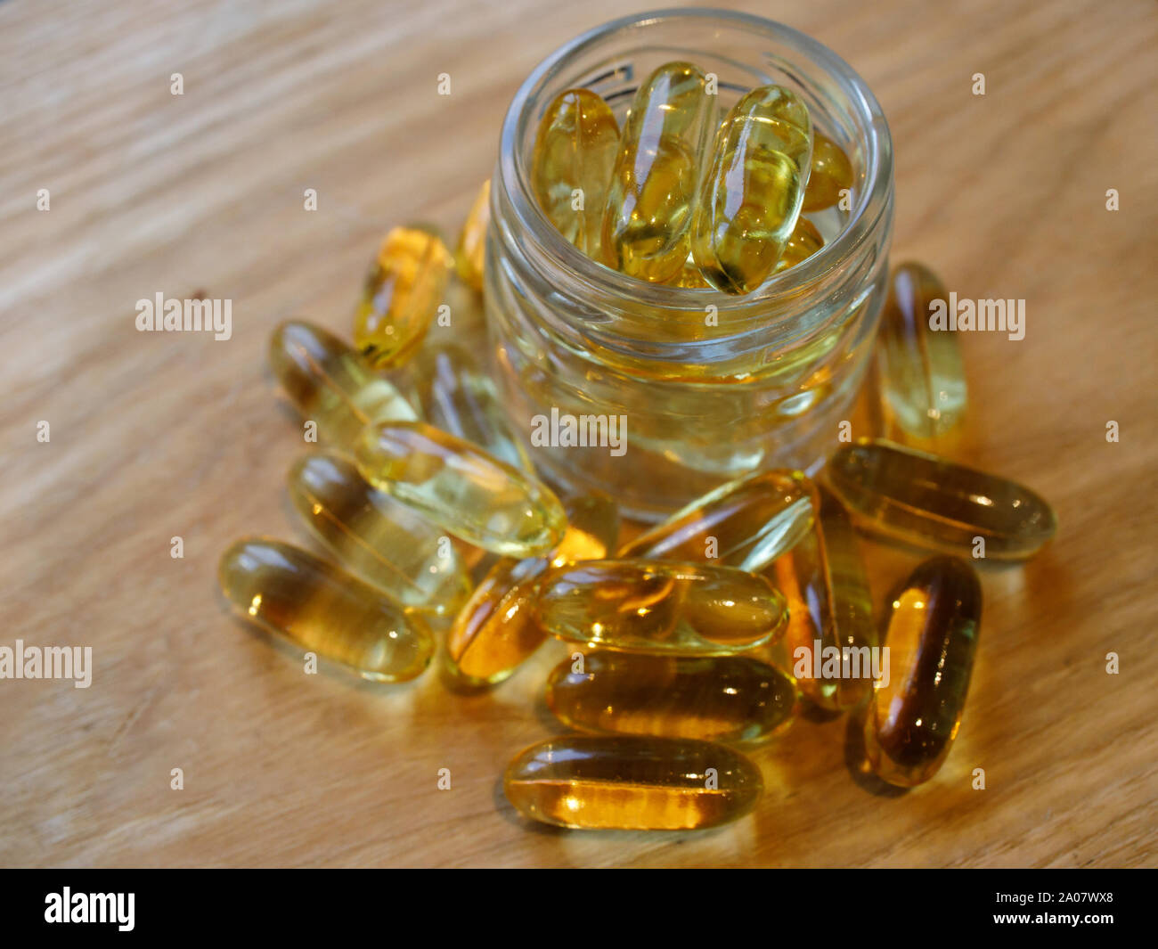 Keep The Heart Healthy With Fish Oil Tablets Stock Photo - Alamy