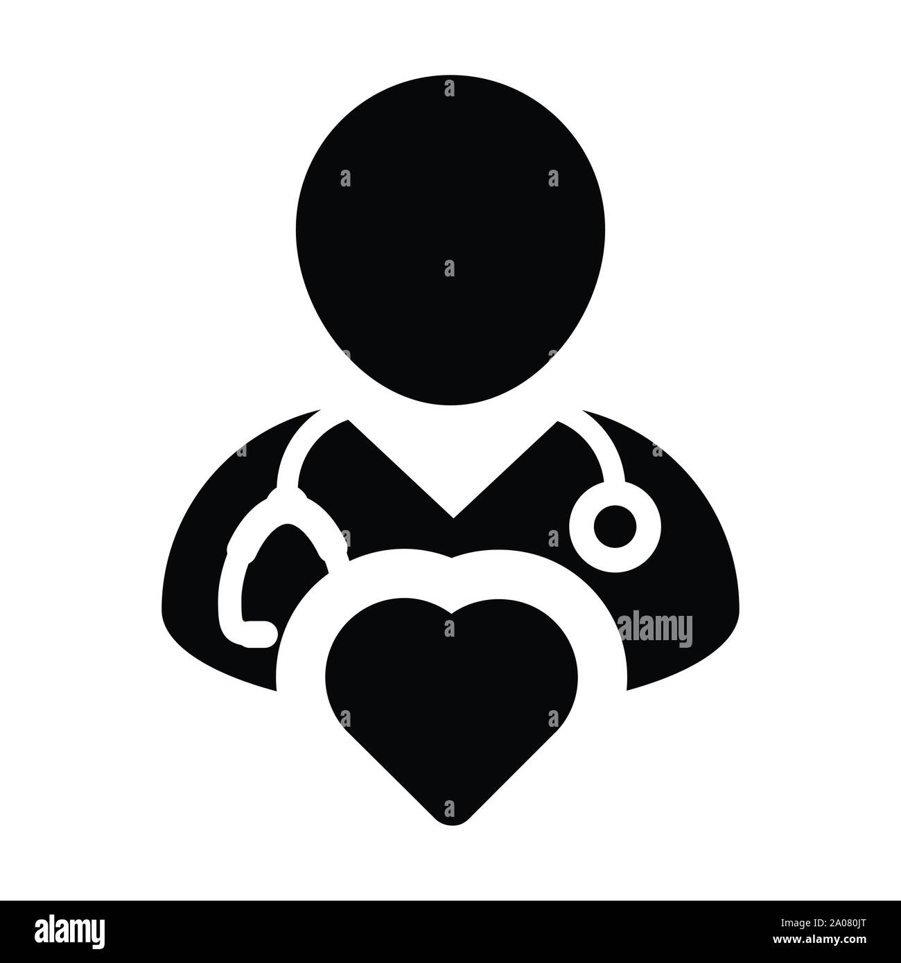 Healthcare icon vector male doctor person profile avatar with ...