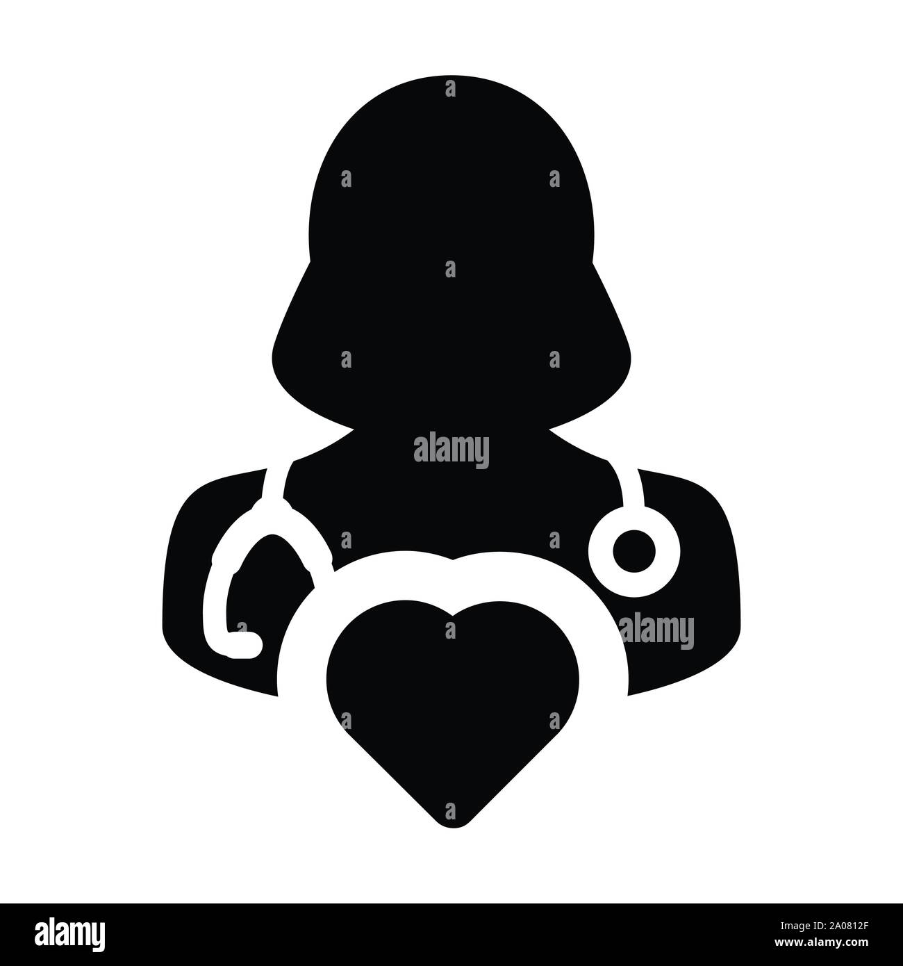 Medical consultant icon vector female doctor person profile avatar with ...