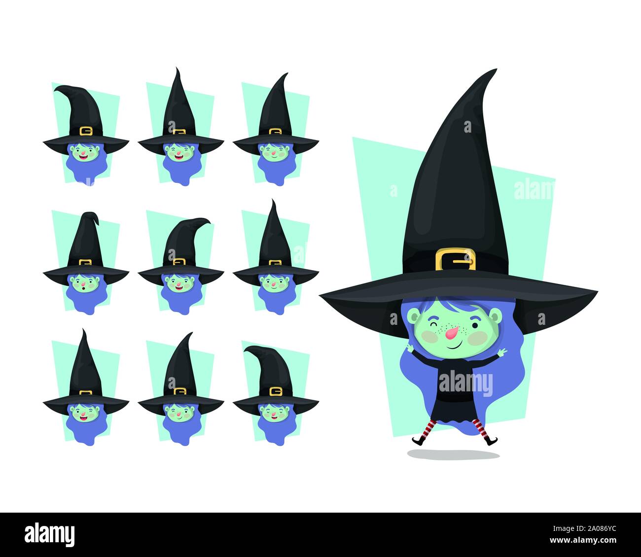 cute little girls with witches costumes Stock Vector Image & Art - Alamy