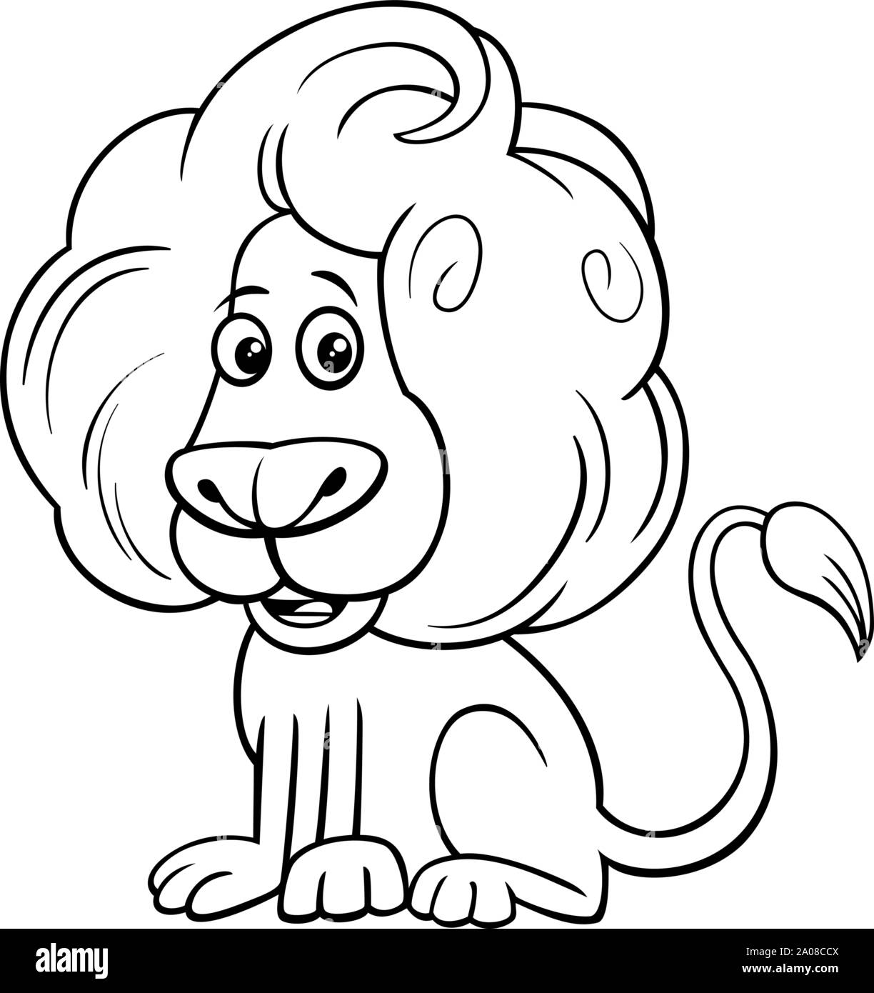 Lion Cartoon Black And White
