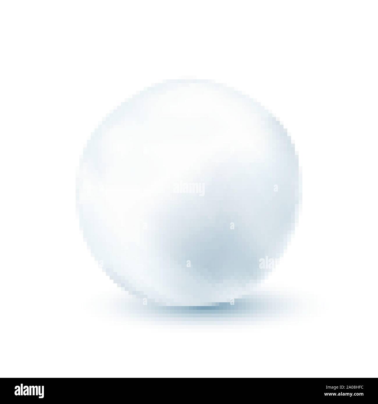 Snowball isolated on white background. Frozen ice ball. Winter ...