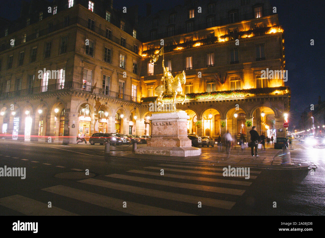 Golden statue of Joan of Arc from 1874, place des Pyramides, Paris ...