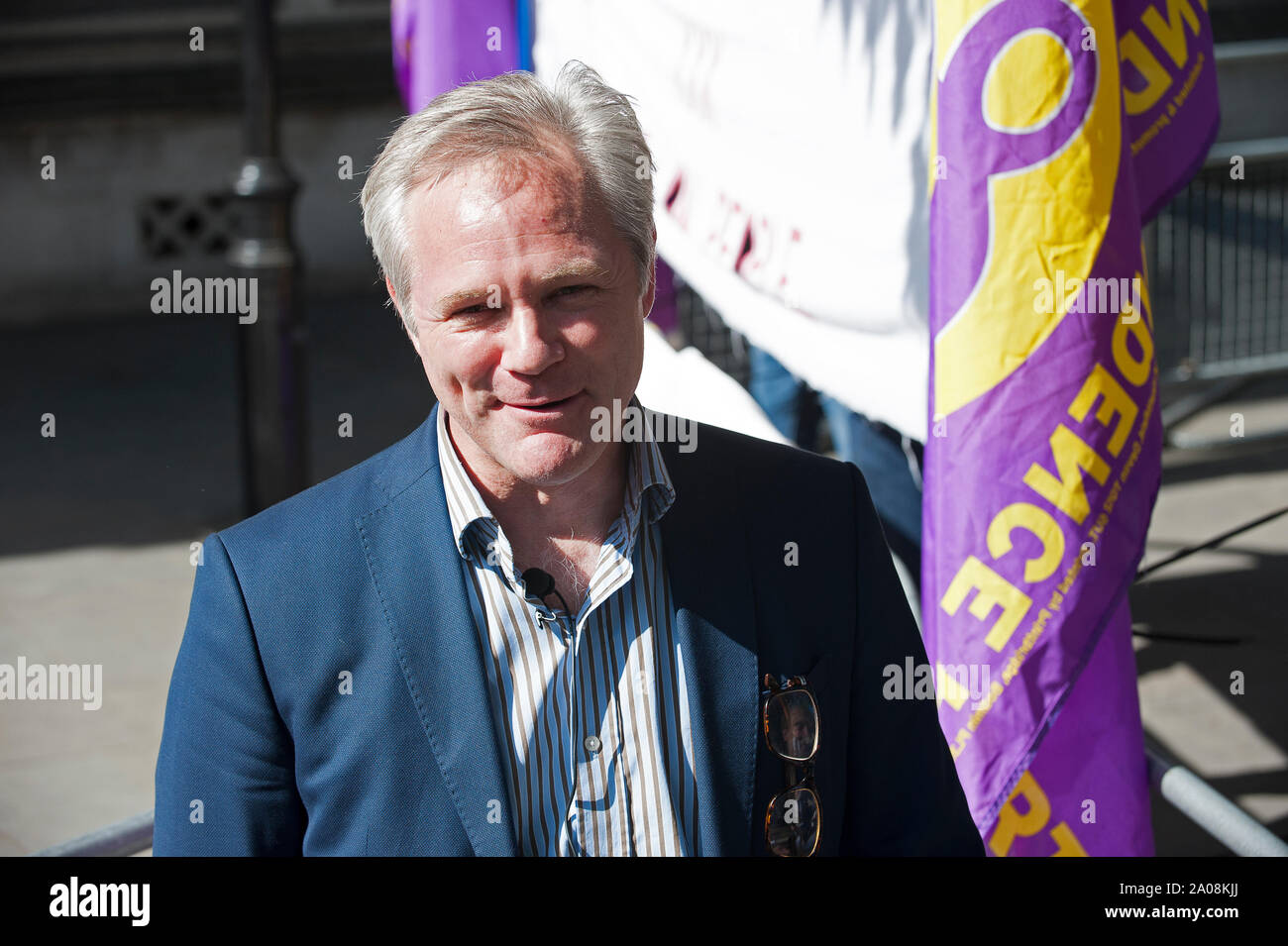 Richard Braine Outside the Supreme Court on the Final Day of the Brexit ...