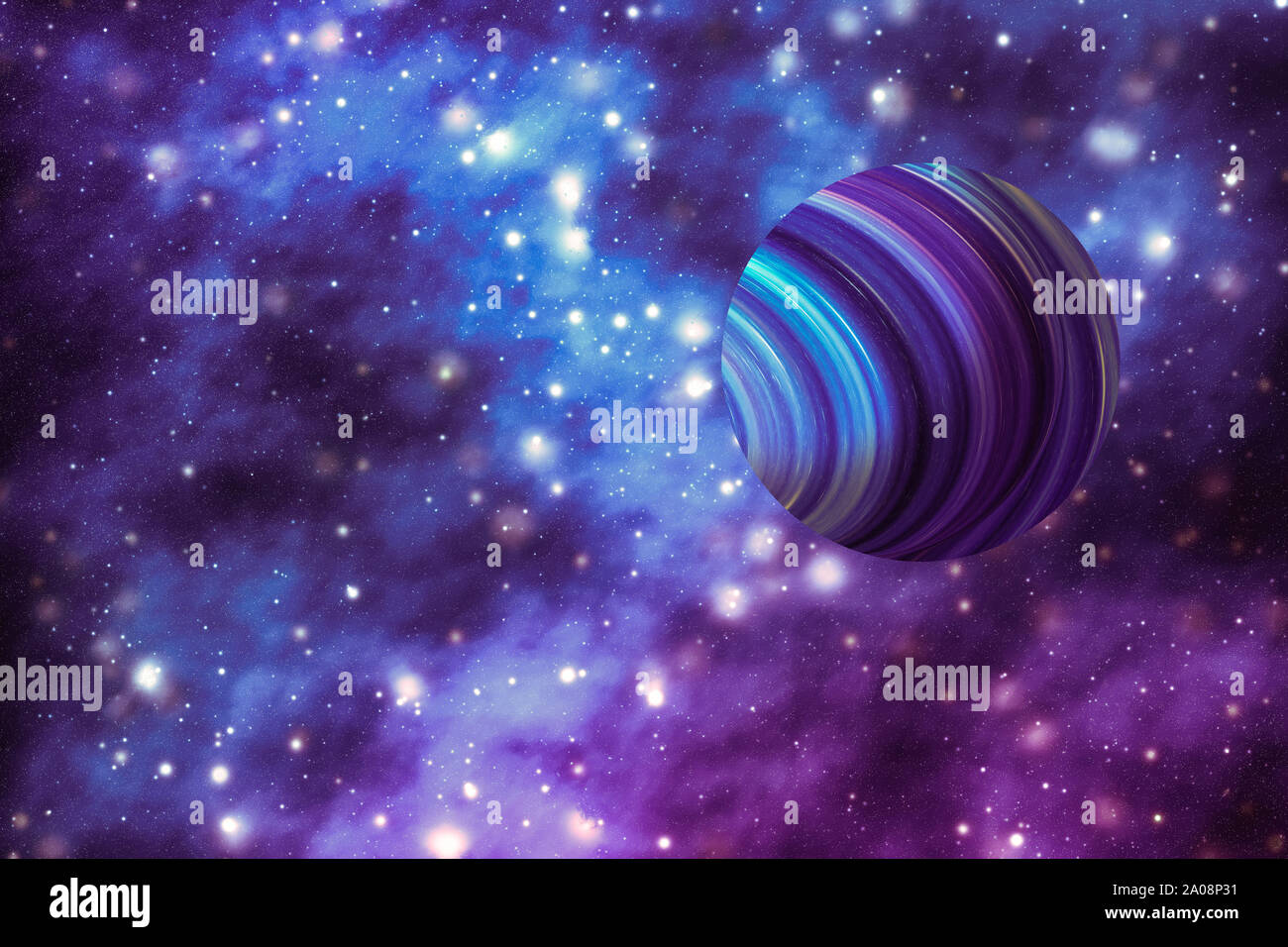Discovery in astronomy, cosmic abstract and future technology concept ...
