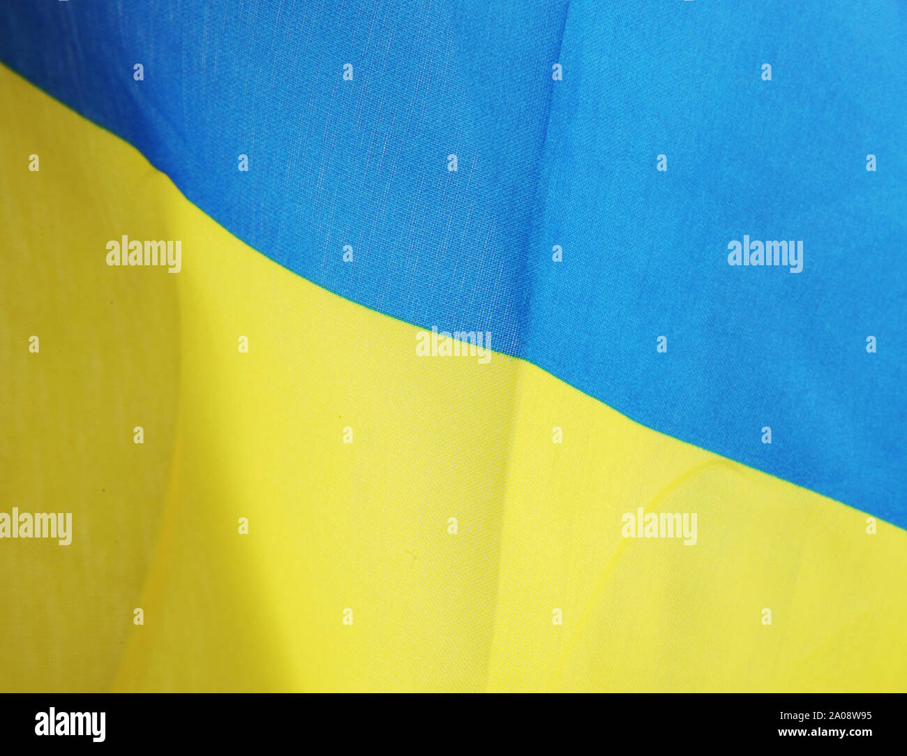 The flag of ukraine is a banner of two equally hi-res stock photography ...