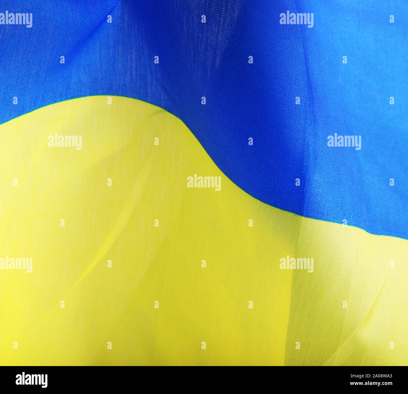 The flag of ukraine is a banner of two equally hi-res stock photography ...